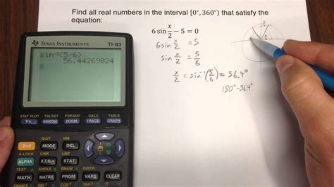 Solving A Trig Equation Involving Sinx2 Youtube