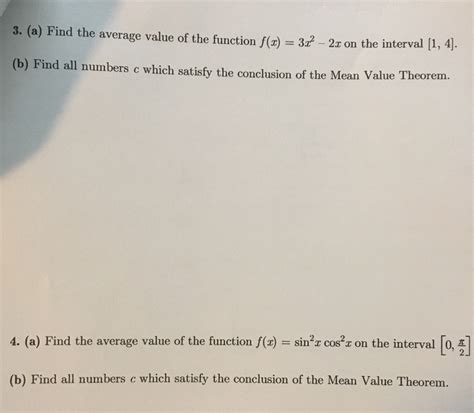 Solved A Find The Average Value Of The Function F R Chegg