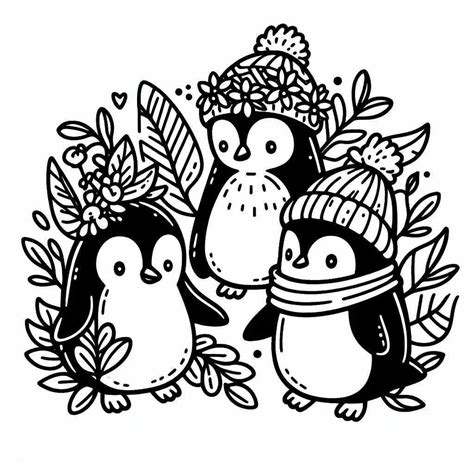 귀여운 펭귄 색칠공부 도안 17종 키즈위키
