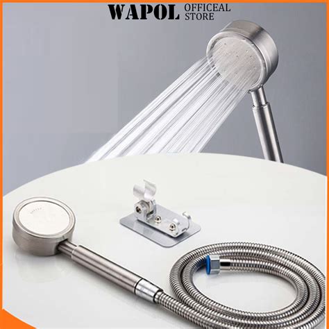 Wapol Shower Head Stainless Steel 304 Pressured Shower Head Set Handled