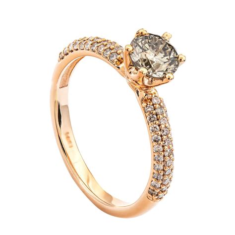 111 Tcw Si1 Diamond Ring No Reserve 14 Kt Pink Gold Ring 080
