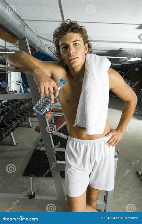 Exhausted Man In Gym Stock Photo Image Of Chest Exercise