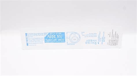Arrow Iv 01100 Twin Cath 20 22 Multiple Lumern Peripheral Cath 22ga X 10ga