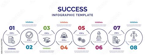 Infographic Template With Icons And 8 Options Or Steps Infographic For Success Concept