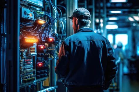 Premium Ai Image Electrical Engineer Programming For Automation