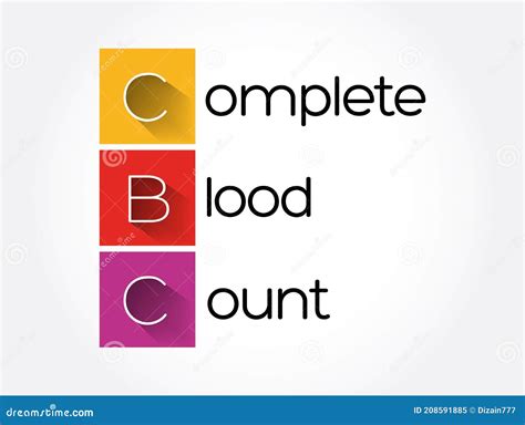 Cbc Complete Blood Count Acronym Medical Concept Background Stock