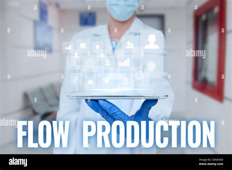 Text Showing Inspiration Flow Production Internet Concept Items Are