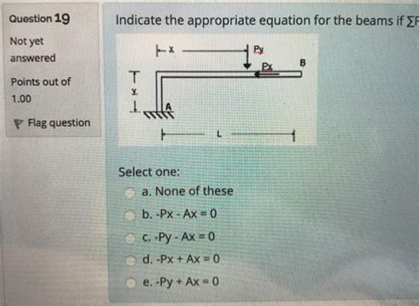 solved indicate the appropriate equations for the beams