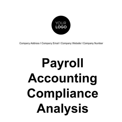 Payroll Accounting Compliance Analysis Template Edit Online