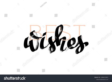Best Wishes Lettering Handwritten Modern Calligraphy Stock Vector
