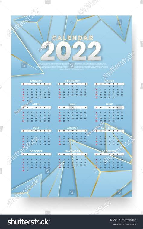 Monthly Calendar Template Year Week Stock Vector Royalty Free Shutterstock