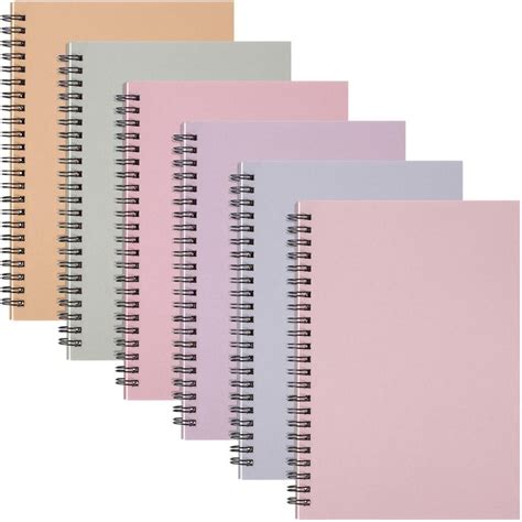 Fuutreo 6 Pcs Spiral Notebook For Work B5 105 X 745 Inch College