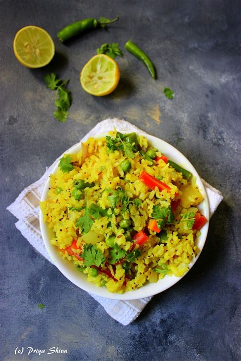 Kanda Poha Vegetable Poha Recipe