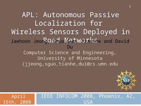 ppt apl autonomous passive localization for wireless sensors