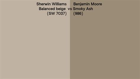 Sherwin Williams Balanced Beige SW 7037 Vs Benjamin Moore Smoky Ash