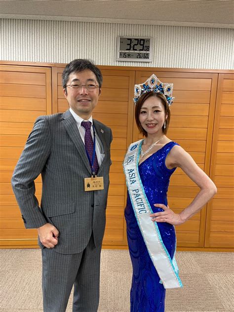 木村熊本県副知事に表敬訪問 熊本から世界へチャレンジ！ミズワールドユニバーサル世界大会日本代表（wmiyamura 20230616 投稿