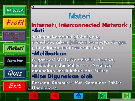 Menu Interaktif Internet Intranet Dan Sejarahnya Ppt