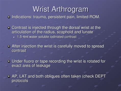 Ppt Arthrography Powerpoint Presentation Id443478