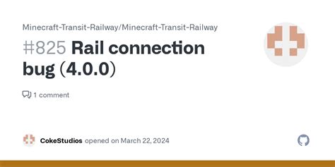 Rail Connection Bug 400 · Issue 825 · Minecraft Transit Railway