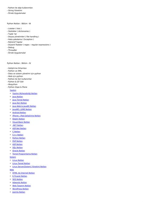 python notlari pdf