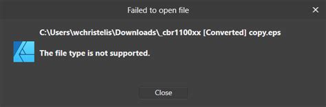 File Type Not Supported Eps Pre V2 Archive Of Affinity On Desktop