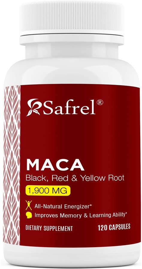 Amazon Organic Maca Root Black Red Yellow 1900 MG Per Serving