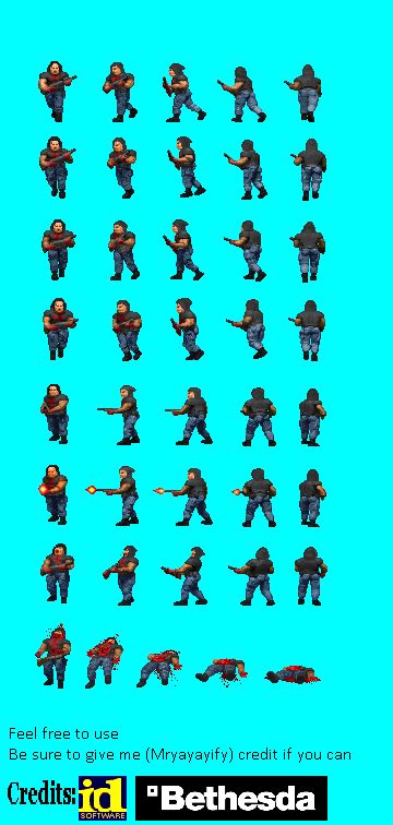 Zdoom Sprite Sheet Hoodie Zombie Doom 4 1 0 By Mickeeyoofers On Deviantart
