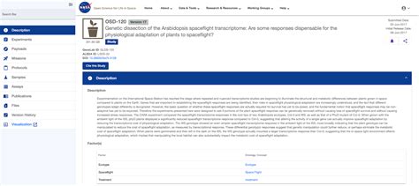Navigate An OSDR Study Page OSDR Tutorials