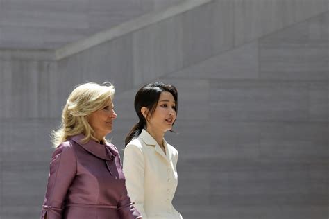 윤석열 한국 대통령 배우자 김건희 여사와 조 바이든 미 오마이포토