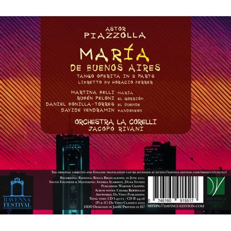 Piazzolla Astor Maria De Buenos Aires