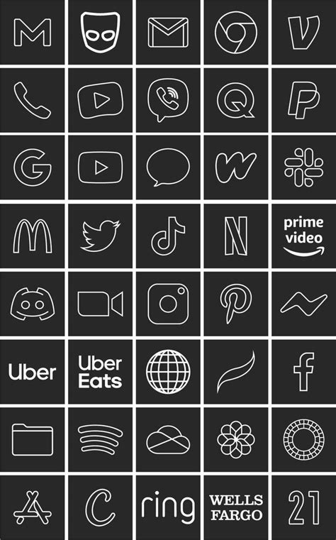 Dark Gray App Icons For Ios Homescreen Gray App Covers Ios Icons