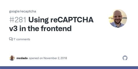 Using ReCAPTCHA V3 In The Frontend Issue 281 Google Recaptcha GitHub