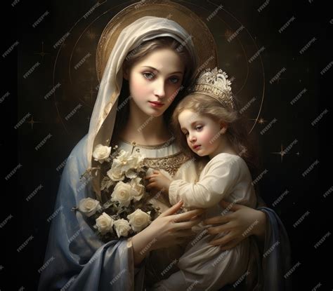 Premium Ai Image The Mother Of Jesus Christ The Blessed Virgin Mary