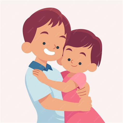 Free Vector Hand Drawn Siblings Illustration
