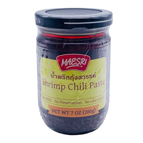 Thai Shrimp Chilli Paste 200g By Maesri Thai Food Online Authentic