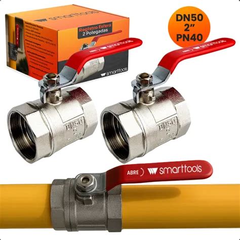 Registro Esfera Vazão Total 2 Polegadas Pn40 Dn50 Metal 2und Parcelamento Sem Juros