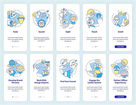 Sensoriel Commercialisation Lintégration Mobile App écran Ensemble Humain Sens Procédure Pas à