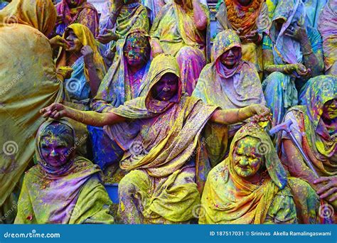 Widows Celebrate Holi Festival Editorial Photo Image Of Happiness