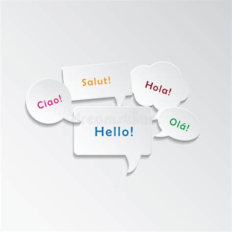 Seamless Pattern Speech Bubbles With Hello On Different Languages Stock Vector Illustration