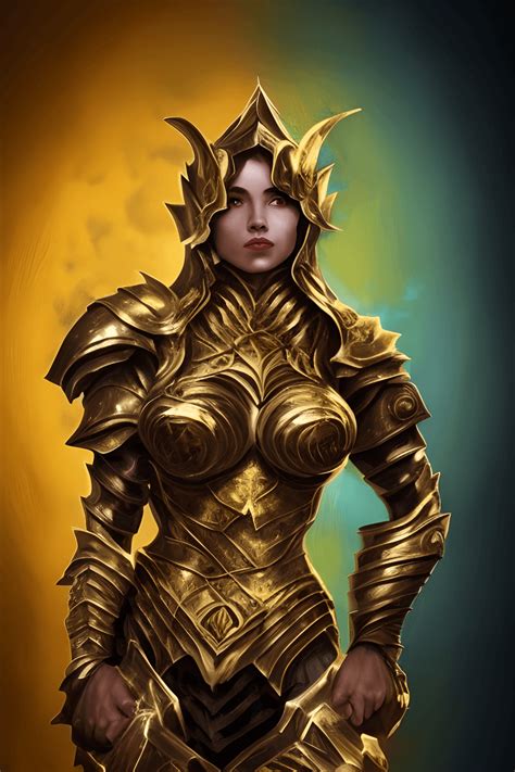 League Of Legends Warrior Armor Woman · Creative Fabrica