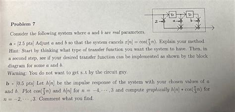 problem 7 consider the following system where a and b