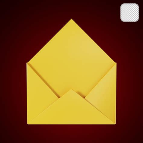 Premium Psd Open Email Notification Icon 3d Illustration