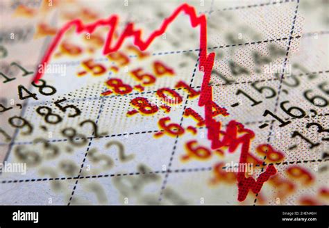 Stock Market Negative Indexes And Negative Trend Line Abstract