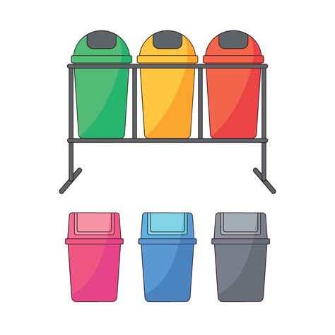 Trash Can Vector Illustration 27141644 Vector Art At Vecteezy