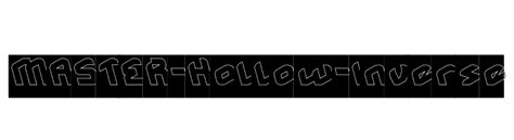 master hollow inverse font