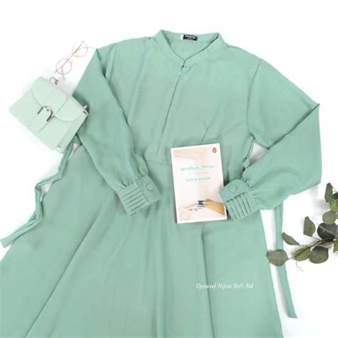 Jual Gamis Dewasa Warna Hijau Mint Kekinian Terbaru Harga Promo April