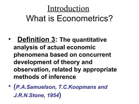 Basic Econometrics Lectues 1 PPT