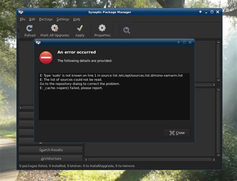 E Type Sudo Is Not Known On Line 1 In Source List Etcaptsourceslistdmono Xamarinlist