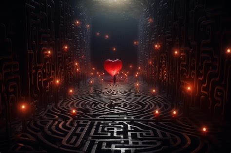 Premium Ai Image A Labyrinthine Maze With A Single Path Leading To