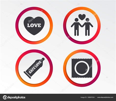 Preservativo Seguro Sexo Ícones Isolado Fundo Branco Vetor De Stock De